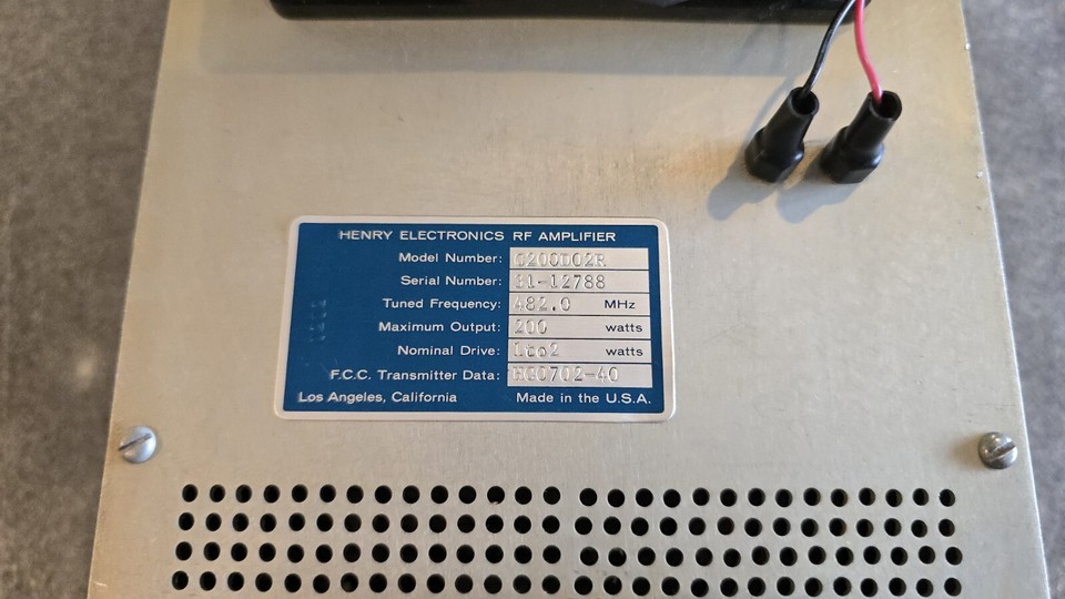 Henry Electronics RF Amplifier UHF C200D02R 200watts New | eBay