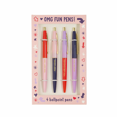 Eccolo - Pen Set of 4 - OMG Fun Pens! | eBay