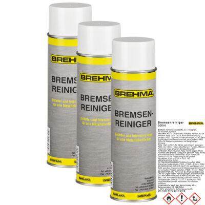 3x BREHMA Bremsenreiniger 500ml Teilereiniger Entfetter Sprühdose Spray ...