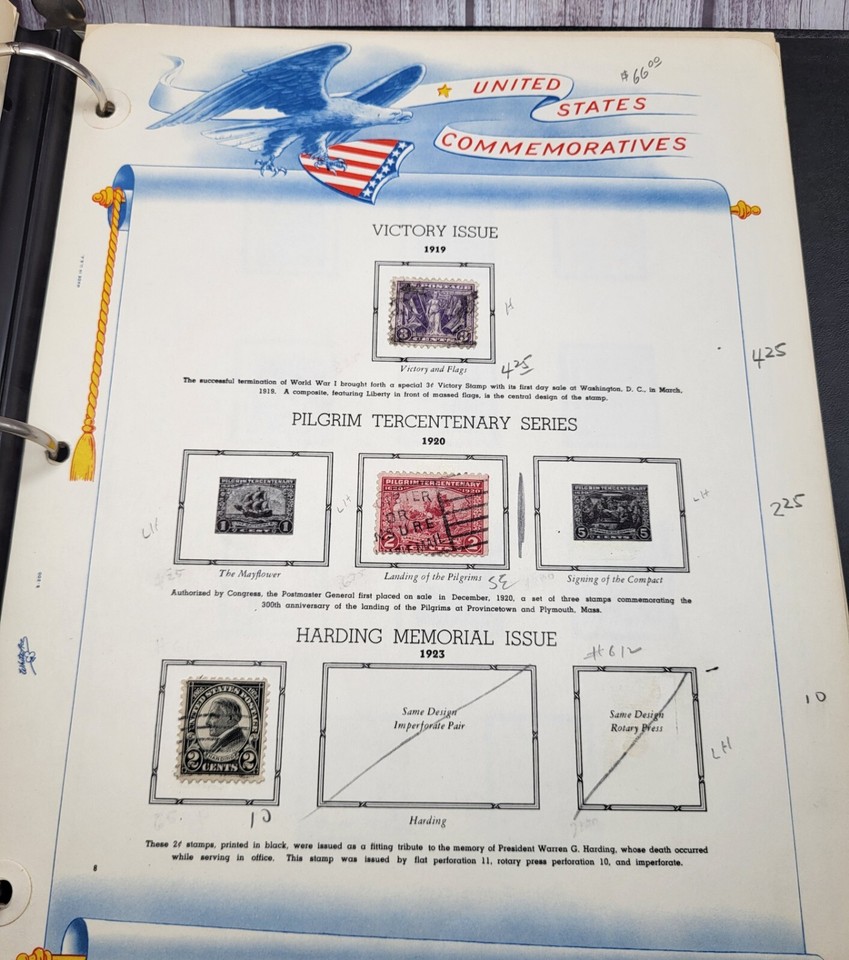 Old 1893-1936 US Postage Stamps Errors Offset Stamp Collection Book ...