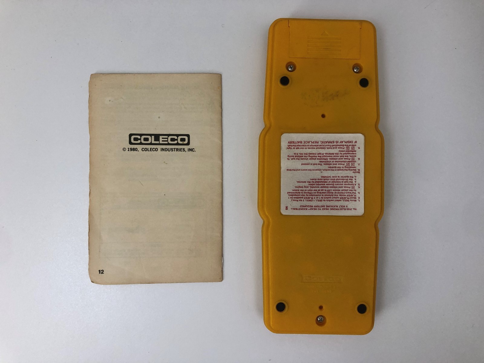 Vintage Coleco Head to Head BASKETBALL Electronic Handheld Arcade Game ...