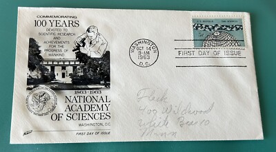 100 Years Devoted To National Academy Of Sciences 1963 First Day Cover ...