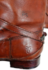 Frye 17-Inch Tall Knee Hi Brown Leather Harness Biker Motorcycle Boots ...