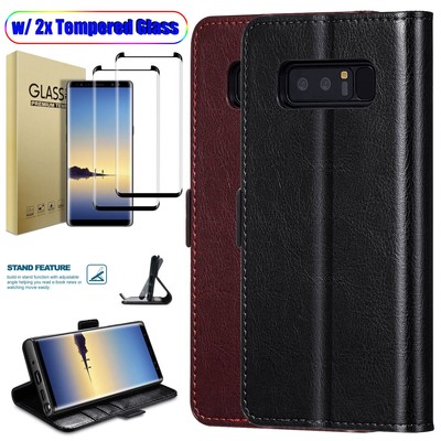 For Samsung Galaxy Note 8 Leather Case Card Wallet Pouch Cover Screen ...
