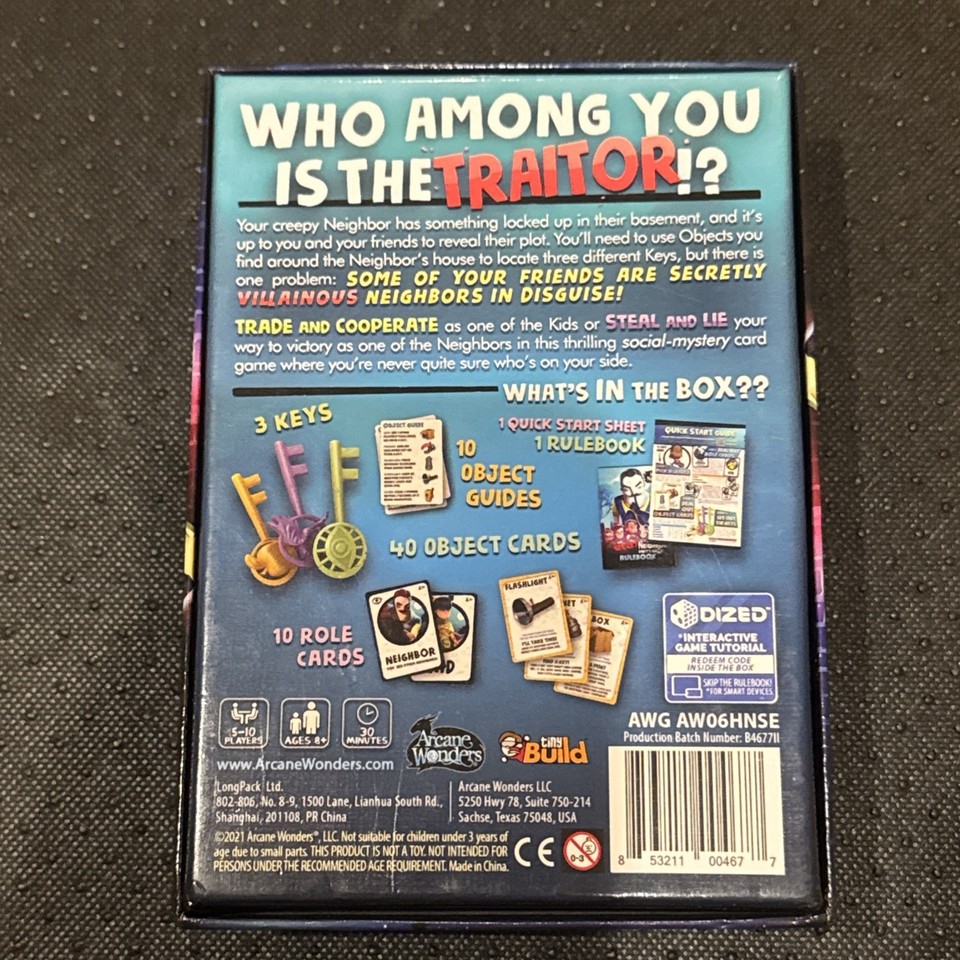 Hello Neighbor: The Secret Neighbor Party Game + PC Code NEW SEALED ...