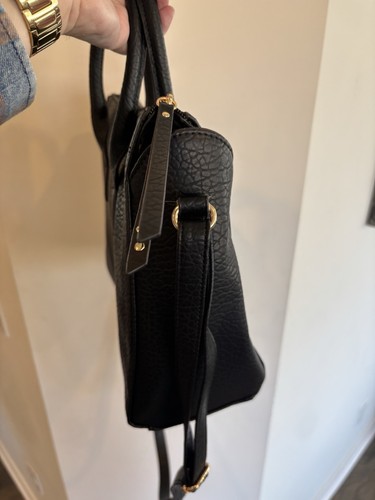 Jessica Simpson Black Faux Leather Handbag/Purse, Chain Detail | eBay