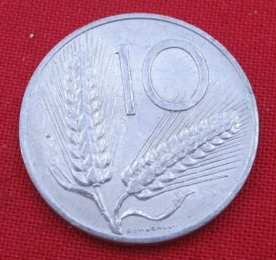 1956 REPVBBLICA ITALIANA L.10 - Aluminum Coin (B109) | eBay