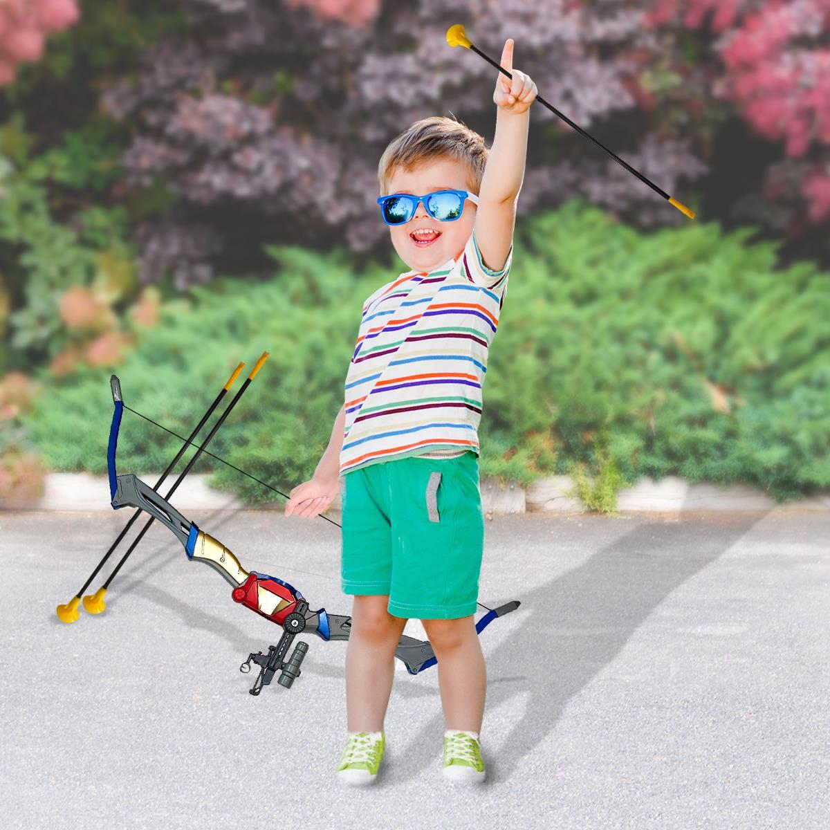 Large Bow and Arrow Foldable Bow 10 Arrows Kids Set Shooting Recurve ...