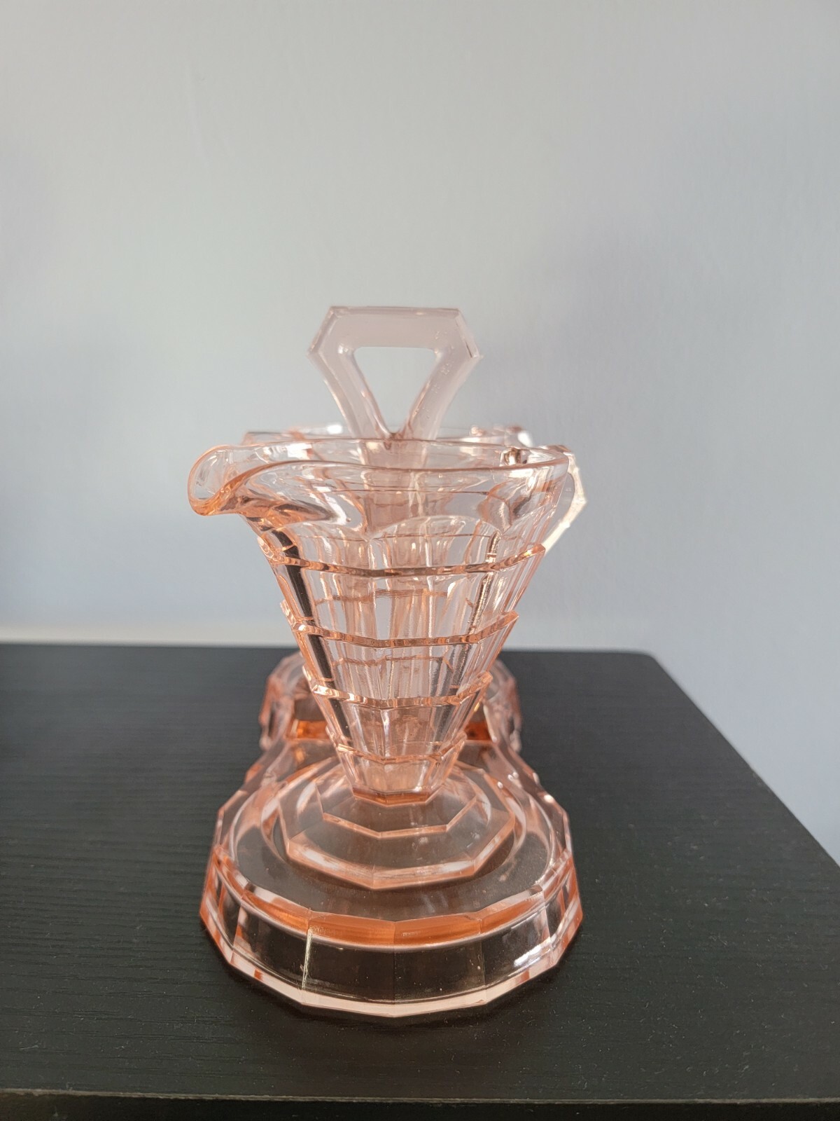 Pink Depression Cream & Sugar w/ Tray SET Indiana Glass Tea Room ...
