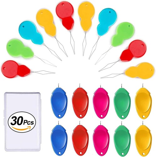 30Pcs Needle threaders for Hand Sewing, Plastic Wire Loop DIY Needle ...