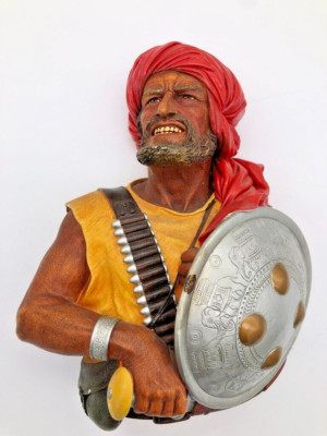 Vintage Bossons Chalkware Pathan Warrior 1967 Wall Figure Made in ...