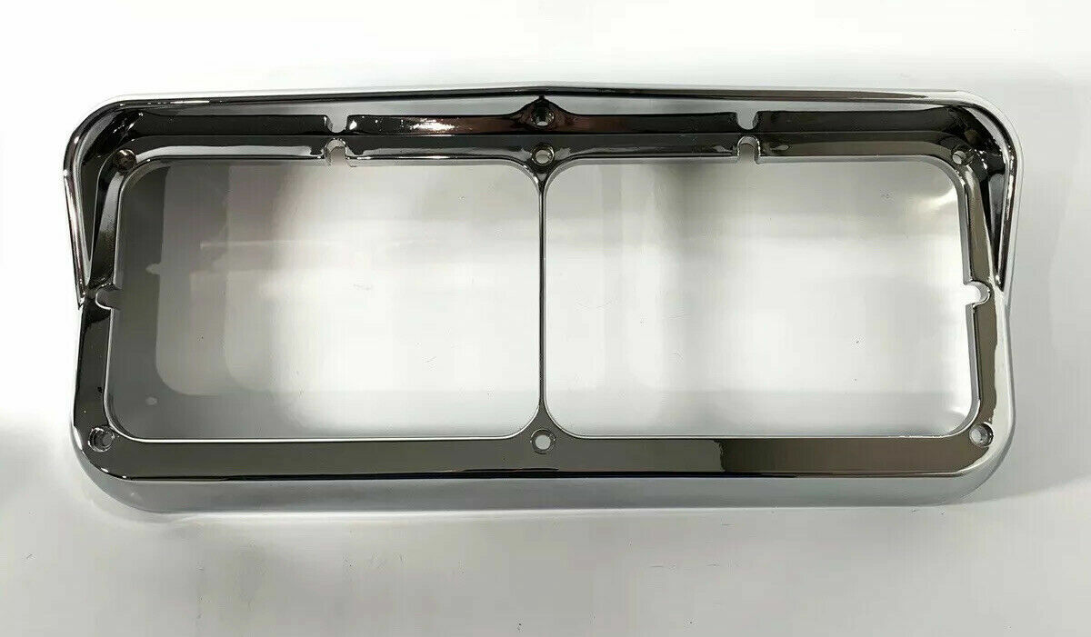 Pair Chrome Plastic Headlight Bezels w/ Visor For Dual Rectangle 4x6 Headlamp | eBay