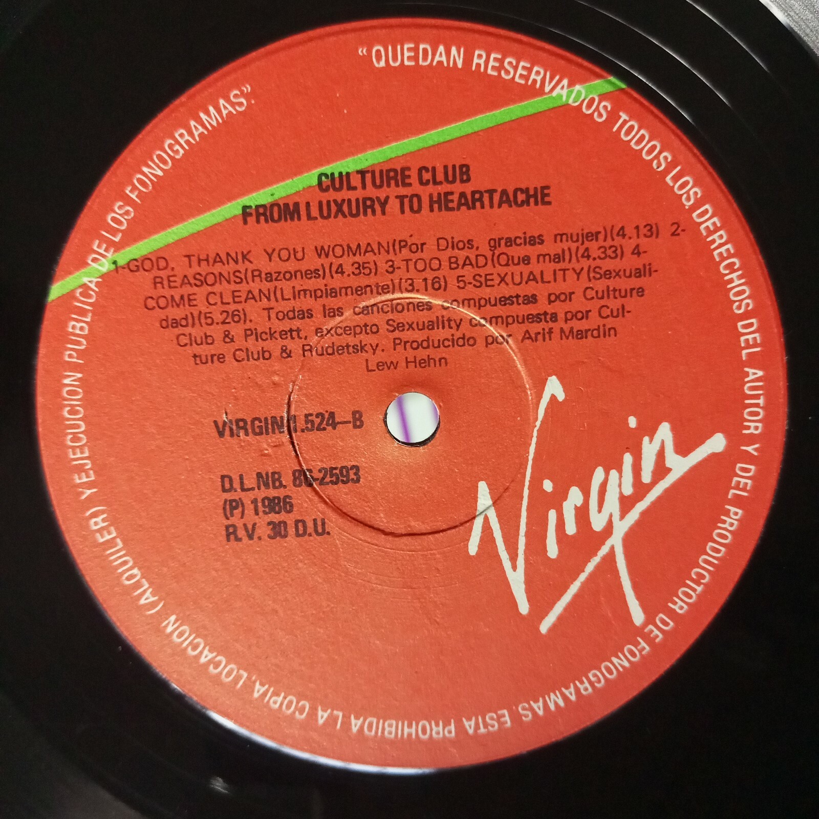 Culture Club – From Luxury To Heartache [1986] Vinyl LP Electronic Pop ...