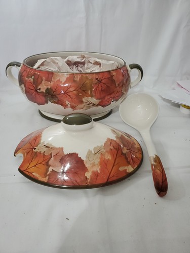 wcl pottery Soup Tureen Autumn Leaves with spoon | eBay