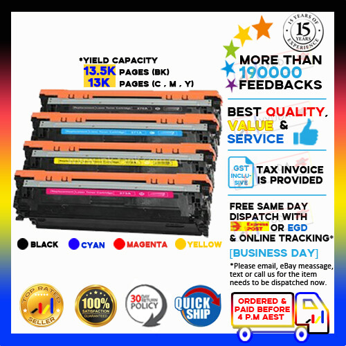 4x NoN-OEM CP5525 CE270A CE271A CE272A CE273 Toner Cartridge for HP | eBay