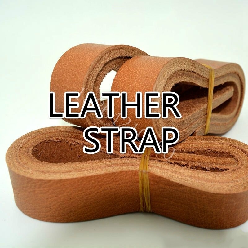 First Layer Cowhide Leather Flat Cord Genuine Real DIY Strap Rope ...