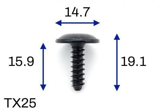 FIT VOLKSWAGEN 20x T25 Torx Head Screws and10x Matching Screw Grommets ...