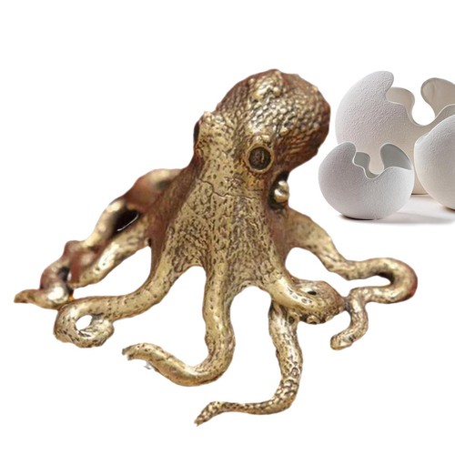Octopus Ornaments Brass Octopus Statue Chinese Sculpture Sea Animal ...