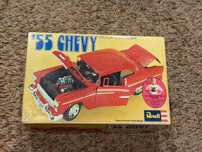 Revell '55 Chevy 1/25 Scale Street Classic Model Kit #H-1343 Made 1971 ...