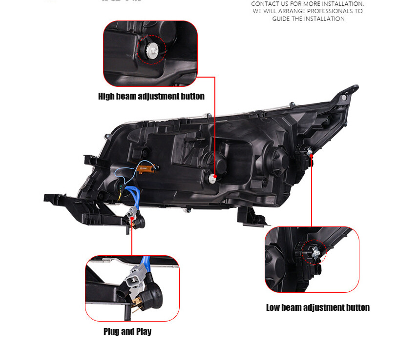 LED Headlights For Toyota Hiace 2019 2020-2022 DRL Assembly Start up ...