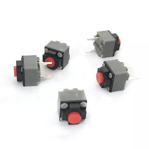 Square Microswitch Silent Mouse Push Button Switches Two Pins 6x6x7.3mm ...