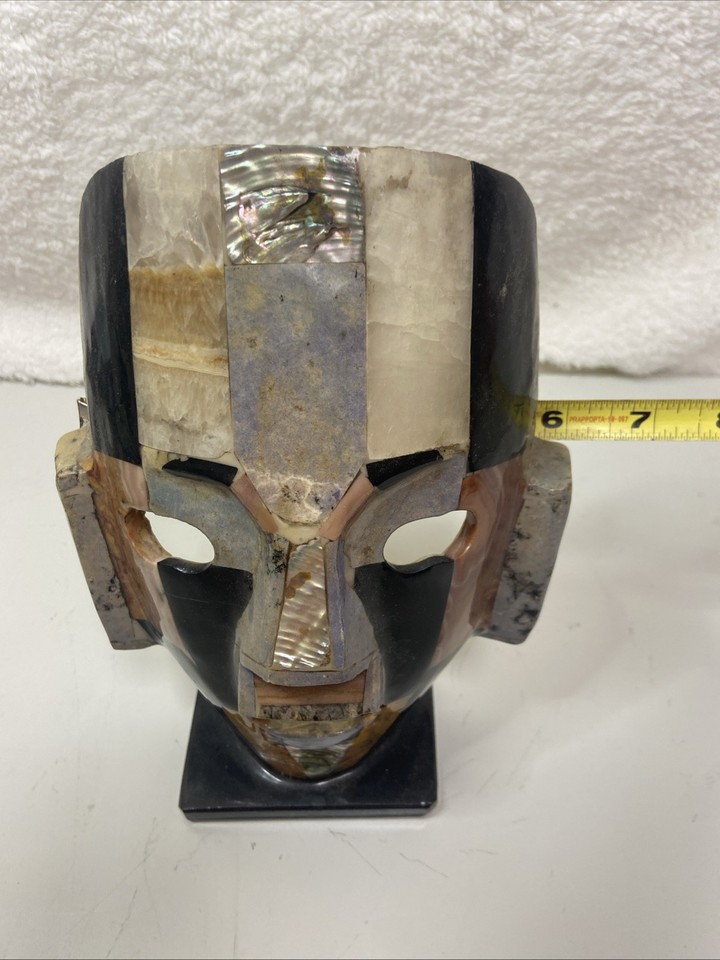 Abalone Shell Burial Ceremonial Mask Mexican Aztec Mayan Style ...