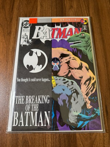 Batman #497 ('93) KEY! B&W Overlay VARIANT, Bane Breaks Batman's Back ...