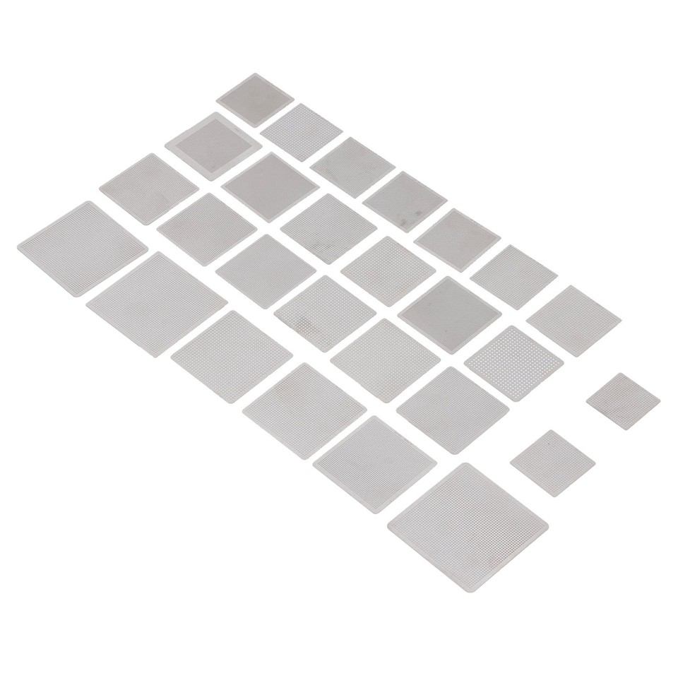 27x BGA Reballing Stencils 304 Stainless Steel Reballing Rework ...
