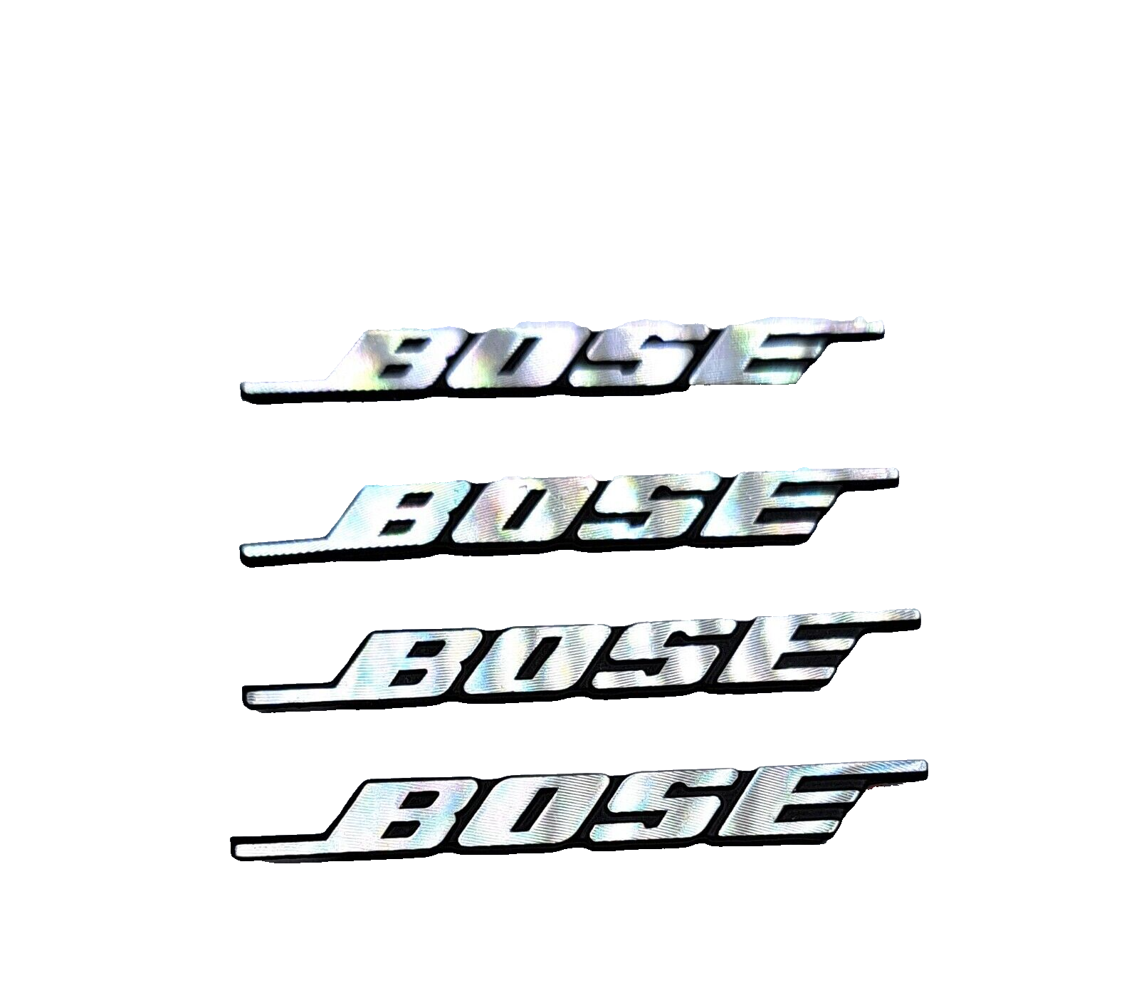 4x BOSE Speaker Sticker Emblem Aluminium 3D Badge Logo uk Car Home 45 x ...