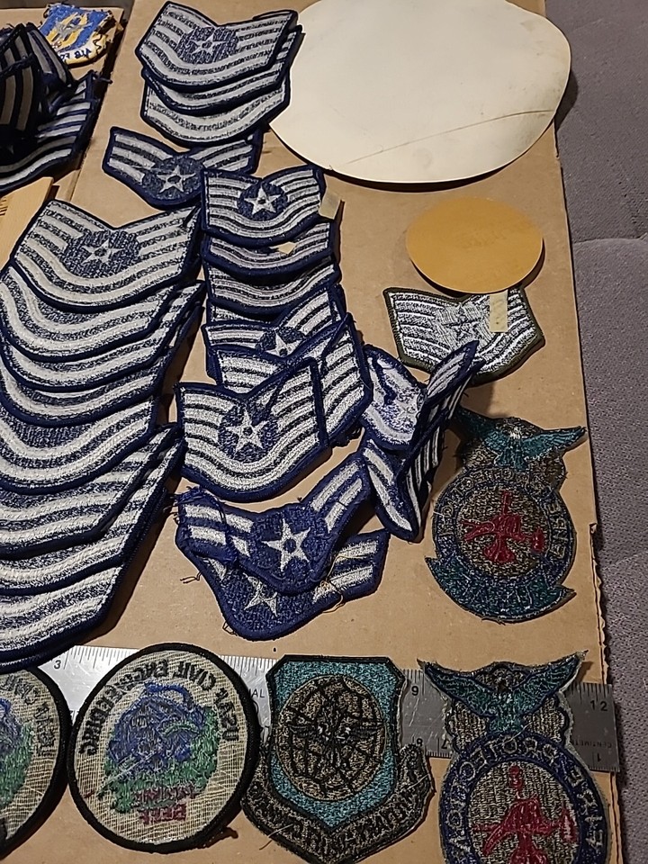 USAF Air Force Used/New Mixed Lot 69 Patches,2 Stickers,Command Civil ...