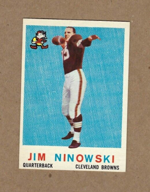 1959 Topps football card #125 Jim Ninowski Cleveland Browns Michigan ...