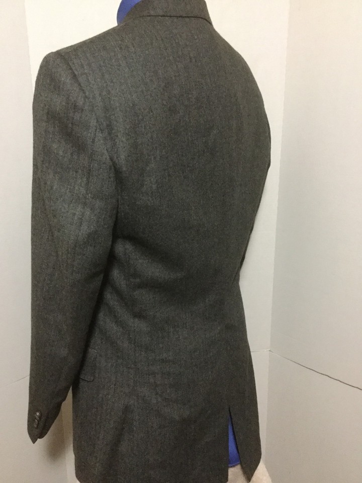 Austin Reed Mens 42R Blazer Wool Gray Tweed 2 Button Sport Suit Coat | eBay
