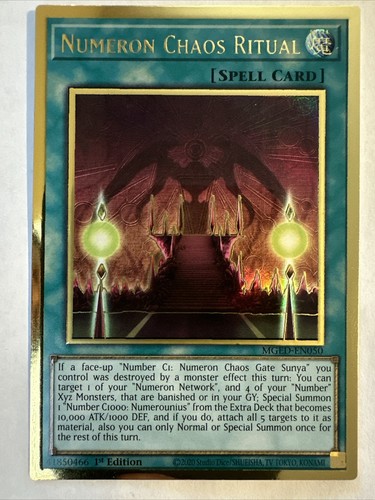 Numeron Chaos Ritual 1st Edition Premium Gold Rare MGED-EN050 Yu-Gi-Oh ...