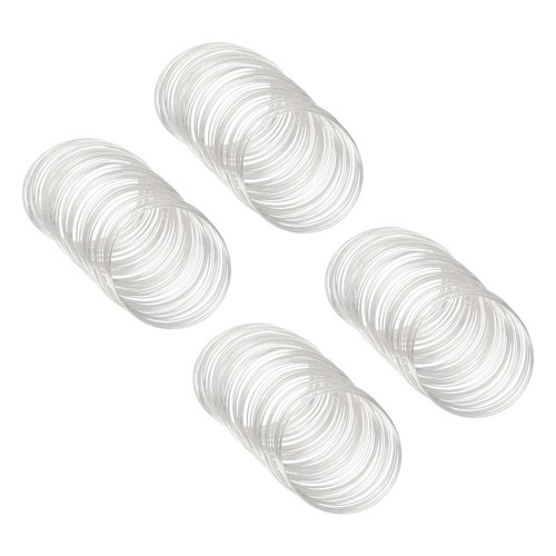 100 Loops Memory Wire, 4pcs 0.6mm 22 Gauge Jewelry Wire Steel, Silvery ...