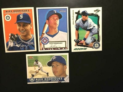 4- ALEX RODRIGUEZ Mariners Cards w/Rookie .NM-MT-FREE SHIPPING | eBay
