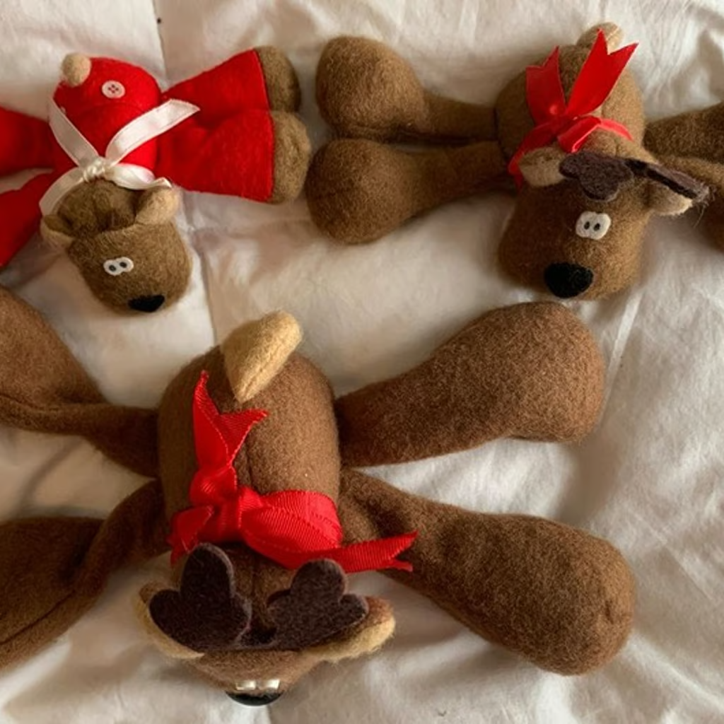 Vintage 1980s Hallmark Reindeer Christmas Stuffed Animal Plush Lot ...