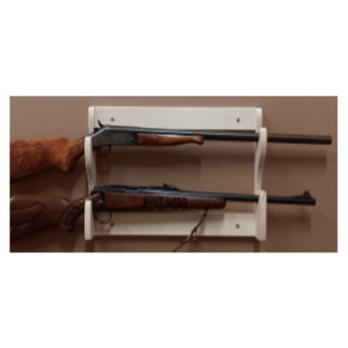 Pine 2 Place Gun Rack Rifle Shotgun Wall Mount Display | eBay