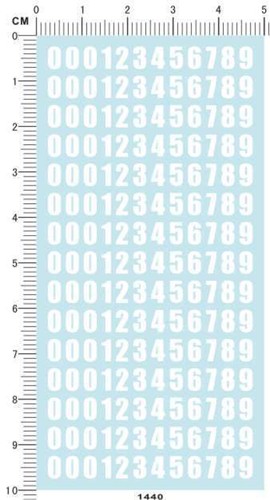 White Different Scale Size 0-9 Numbers Model Kit Water Slide Decal | eBay