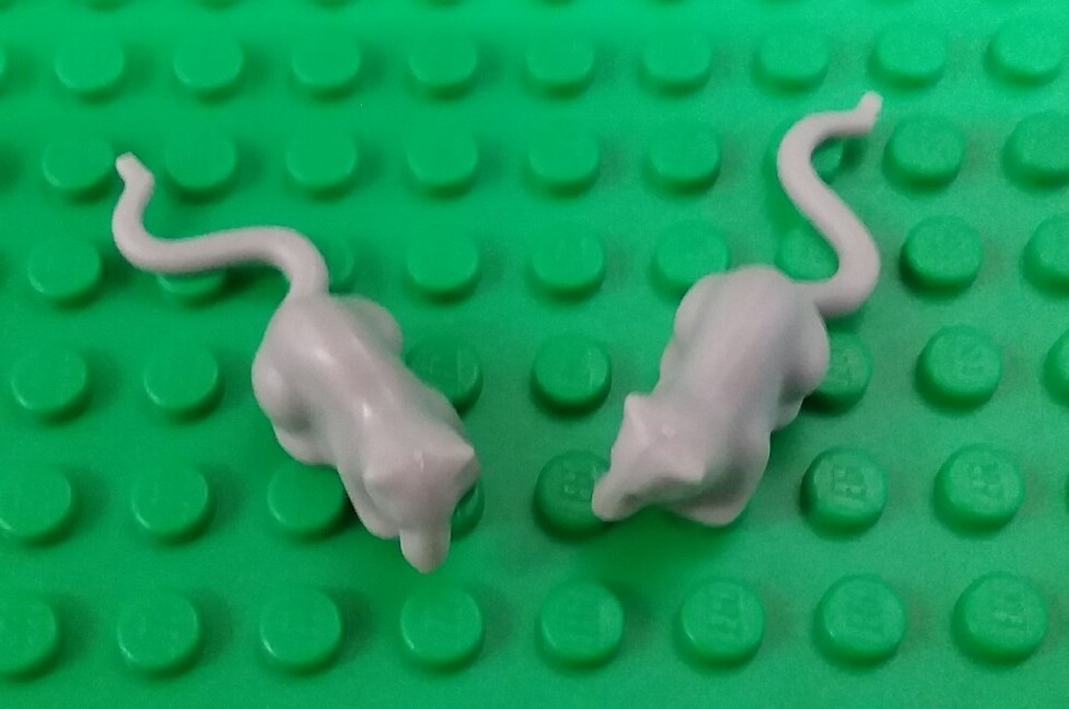 *NEW* Lego Light Grey Small Rats Mice Animals Mouse Pets - 2 pieces | eBay