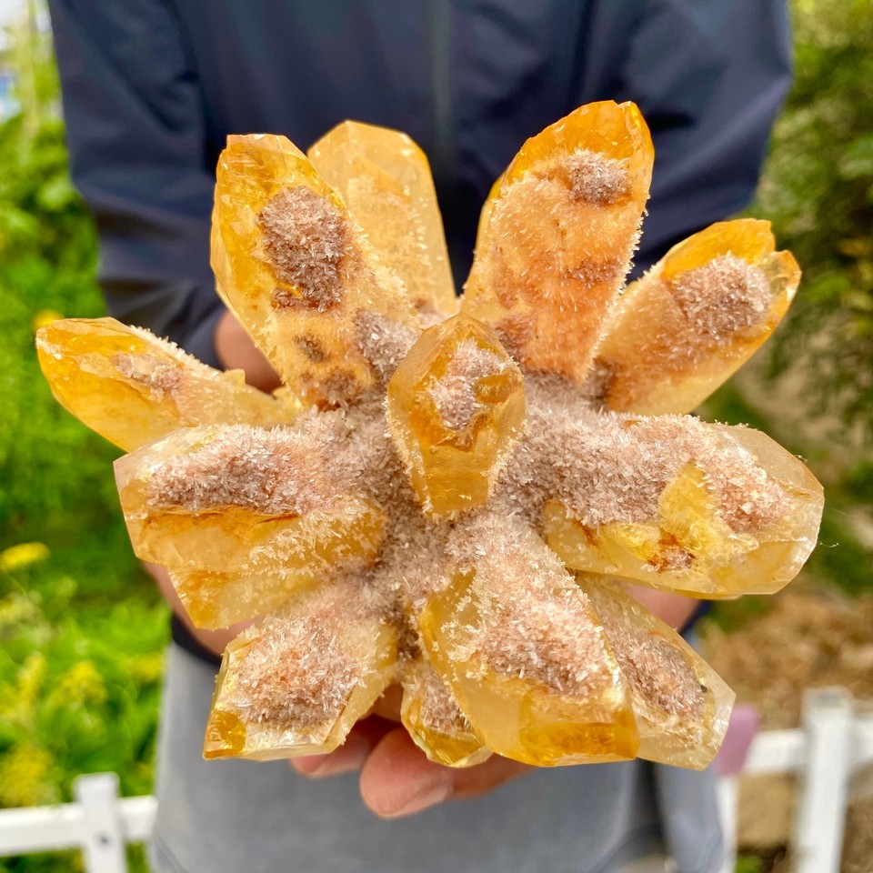 1.3LB New find yellow Phantom Quartz Crystal Cluster mineral samples | eBay