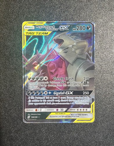 Mega Sableye & Tyranitar GX Tag Team 126/236 SM Unified Minds 2019 ...