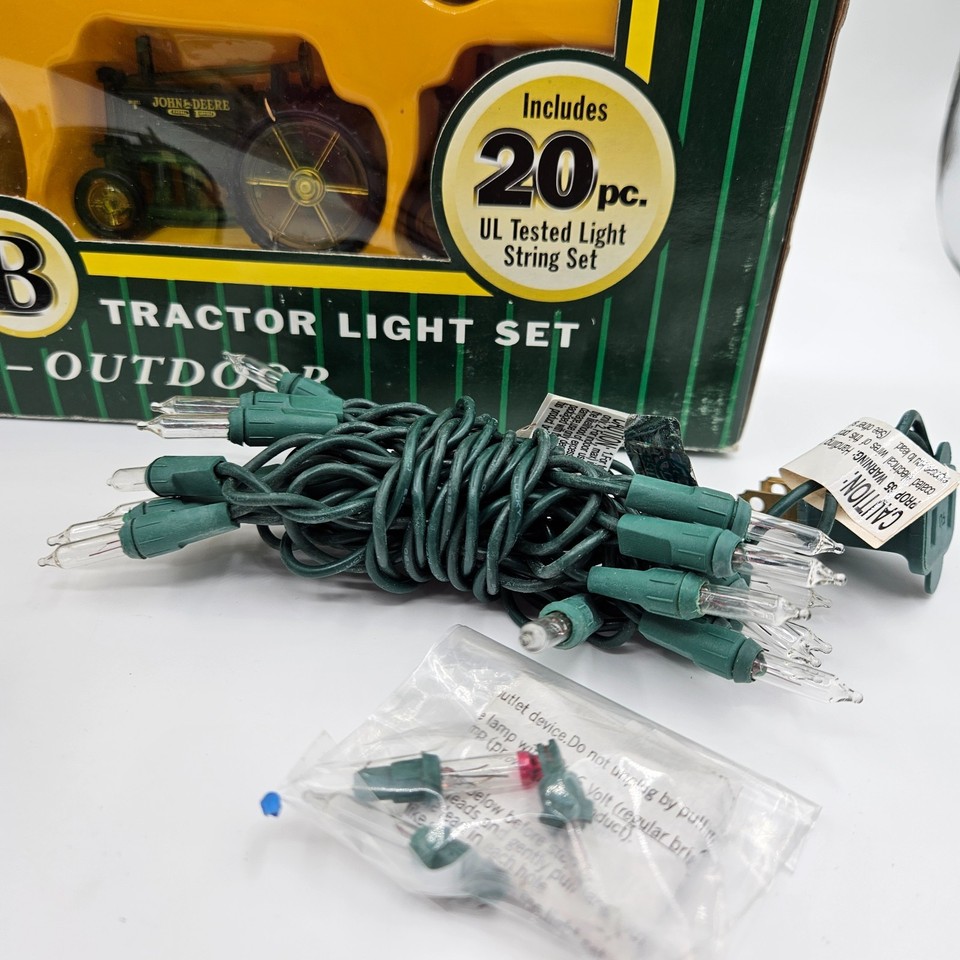 John Deere Special Ed Model B Tractor String Light Set 20 Pc Patio Holiday Camp | eBay