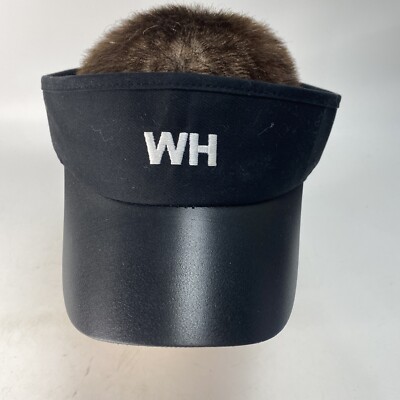 Waffle House Employee Visor Black White Embroidered WH Logo Adjustable ...