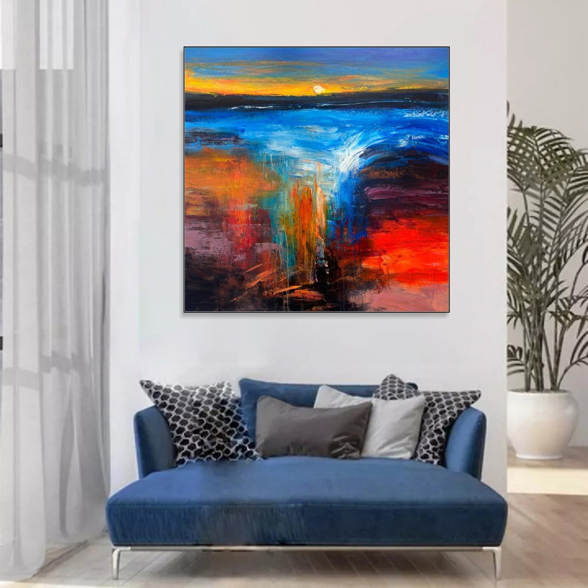 factory shopping ️50% 100cm x 200cm Original XXL Acrylic Painting Large ...