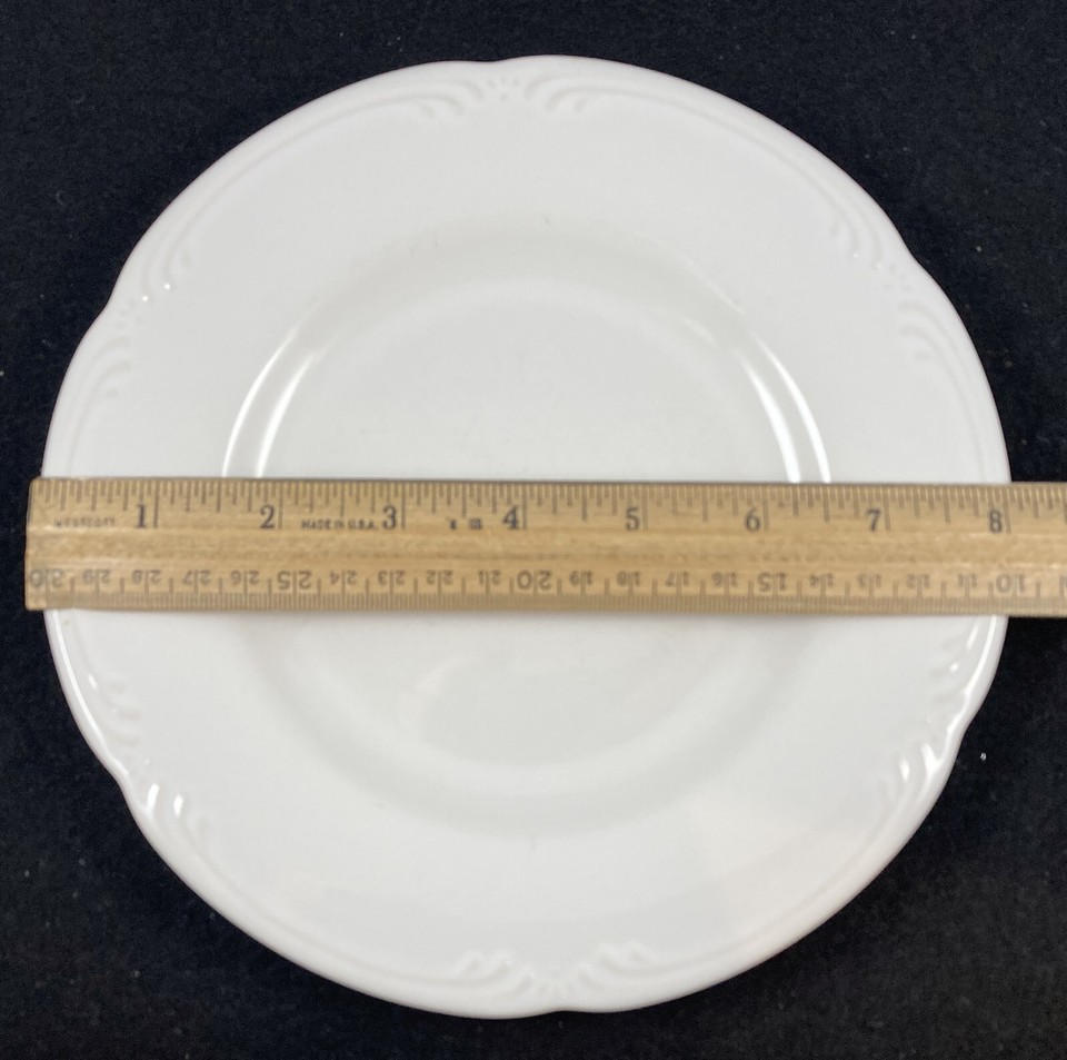 Pfaltzgraff Filigree White Stoneware Salad Plates 8in Set of 4 | eBay