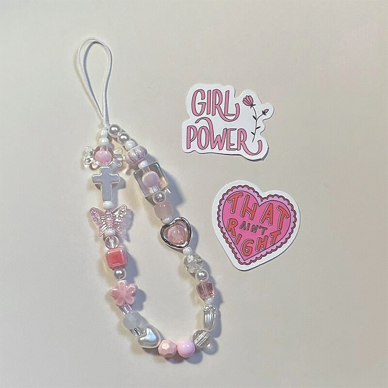 Sweet Ins Style Flower Beaded Mobile Phone Lanyard Charm Fashion Phone ...