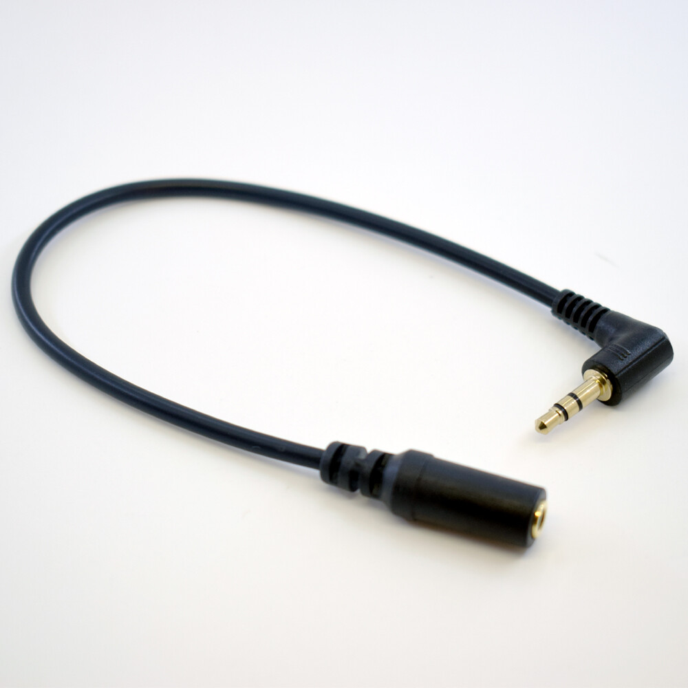 1pc 25cm 3.5mm Gold Right Angle Stereo Male to Female M/F Audio ...