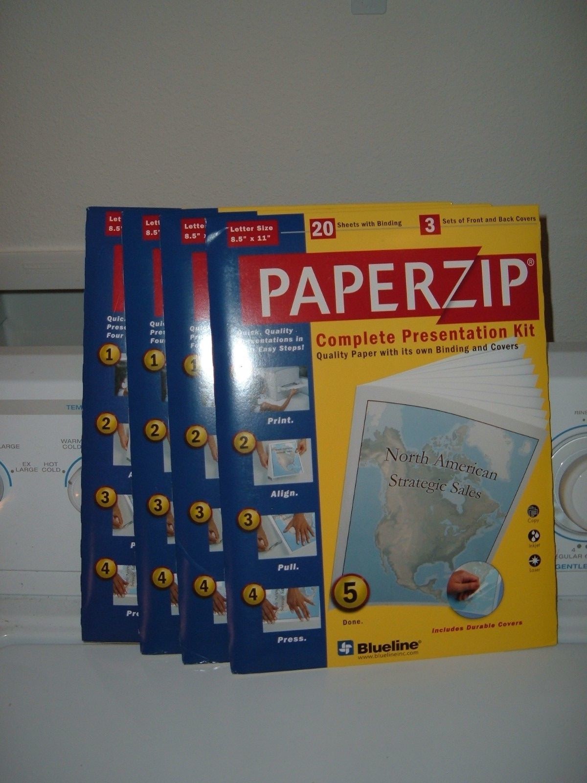 12 Blueline Paperzip Letter Size Binding Cover Presentation Kits Copier ...