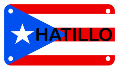 HATILLO Flag Boricua Puerto Rico ATV 4" x 7" Motorcycle License Plate ...