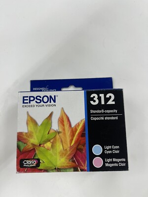 SEALED Genuine EPSON 312 Ink Cartridge Light Cyan Magenta Combo EXP 10/ ...